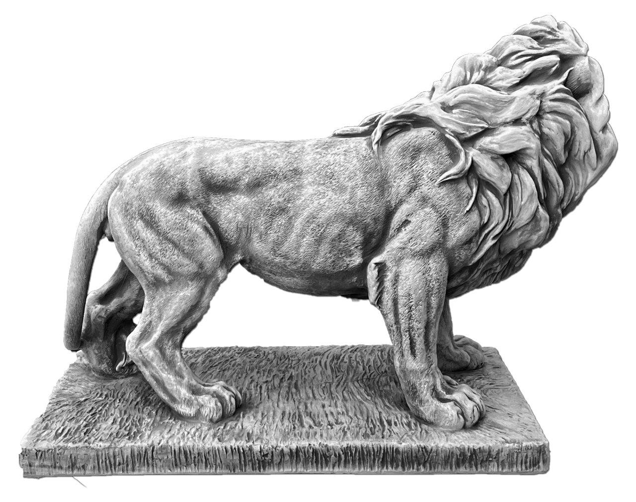 Steinfigur Löwe Löwen 75cm Gartenfigur Steinlöwe Steinkunst Blackform